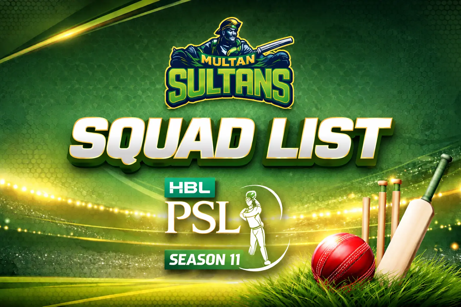 Multan Sultans Squad - Pakistan Super League 2026